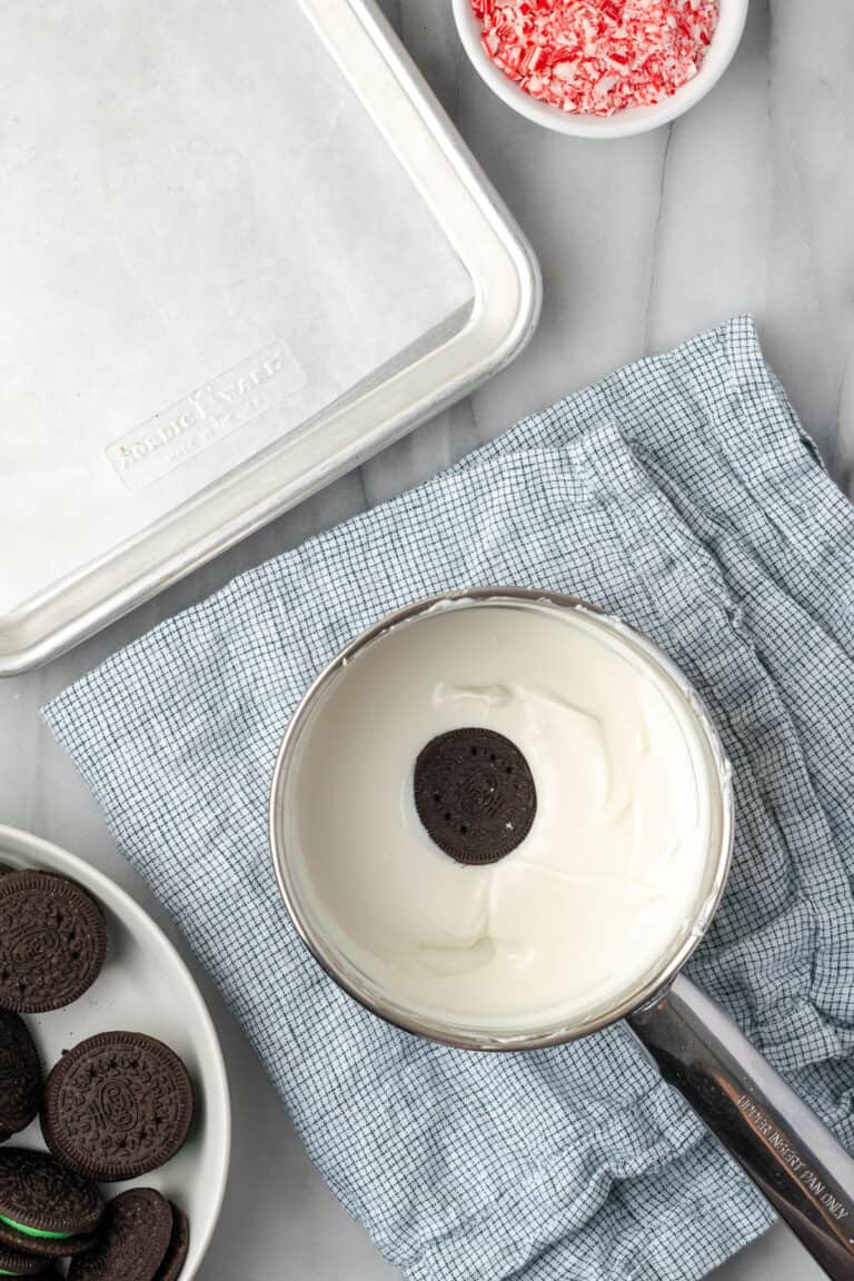 Easy Peppermint Bark Oreos (GF) - Well Fed Baker
