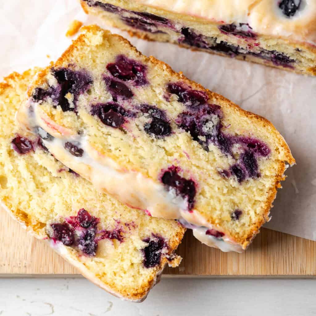 Gluten Free Lemon Blueberry Pound Cake - Well Fed Baker