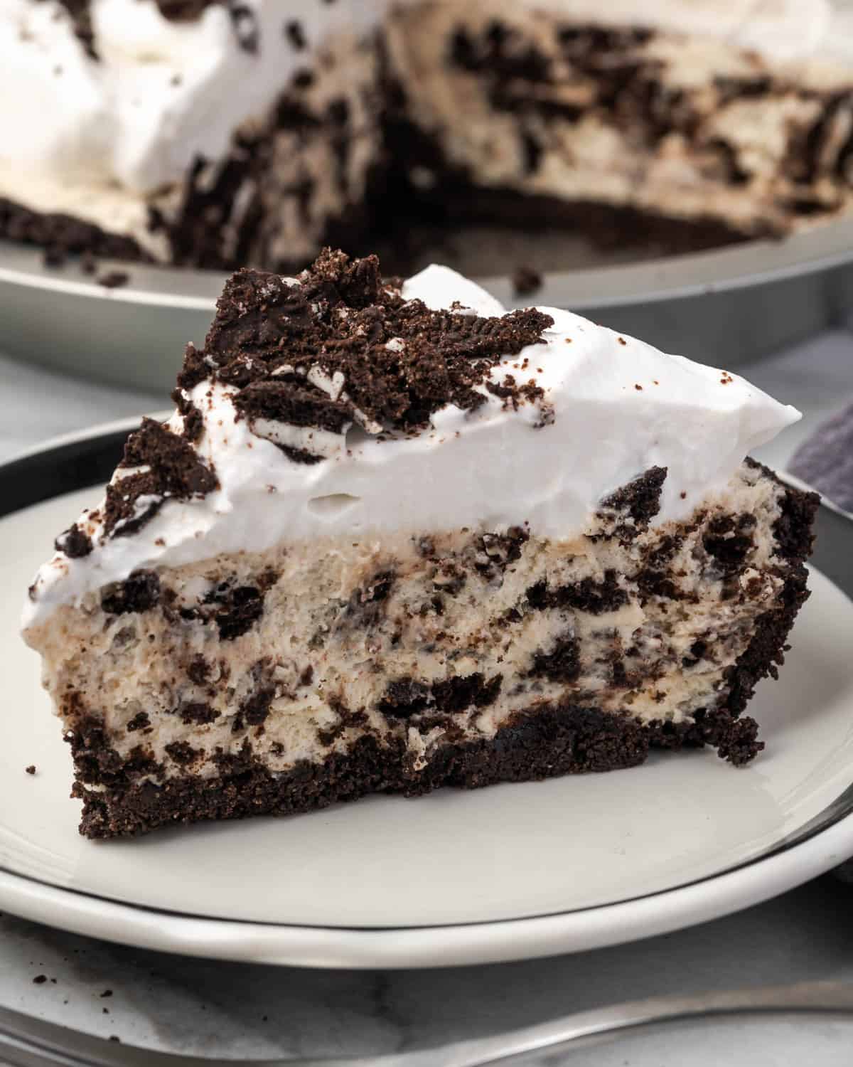 No Bake Oreo Pie (GF & Vegan) - Well Fed Baker